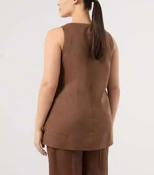 Marina Rinaldi Linen Sleeveless Blouse