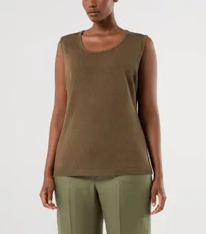 Marina Rinaldi Linen Knitted Tank Top