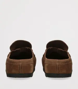 BIRKENSTOCK Suede Naples Wrapped Clogs - Brown
