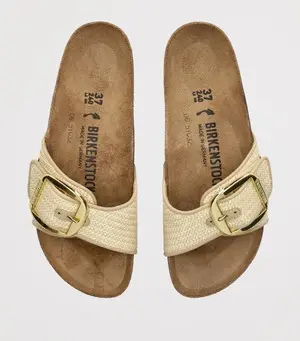 BIRKENSTOCK Raffia Madrid Big Buckle Sandals