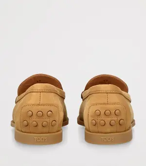 TOD'S Suede Gomma Leggero Loafers - Beige
