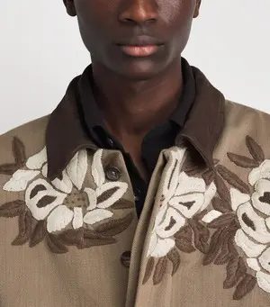 KARTIK RESEARCH Cotton-suede Embroidered Jacket