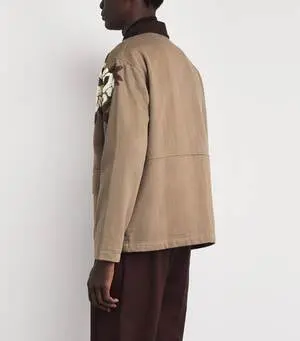 KARTIK RESEARCH Cotton-suede Embroidered Jacket