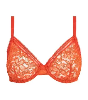 Wolford Graphic Lace Underwired Bra - Red