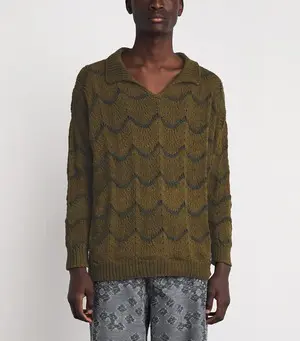 KARTIK RESEARCH Cotton Knitted Rugby Sweater