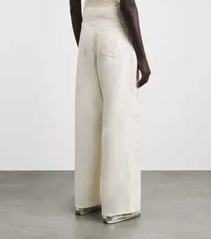 Claudie Pierlot Embroidered Wide-leg Jeans
