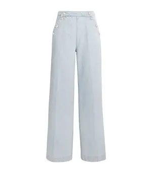 Claudie Pierlot Sailor Wide-leg Jeans - Blue