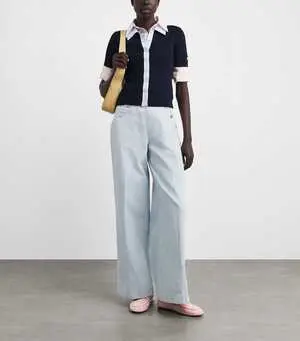 Claudie Pierlot Sailor Wide-leg Jeans - Blue
