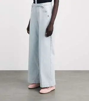 Claudie Pierlot Sailor Wide-leg Jeans - Blue