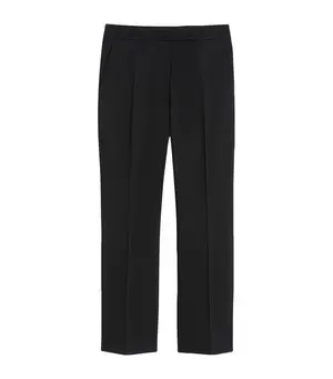 Max Mara Cotton-blend Straight Trousers