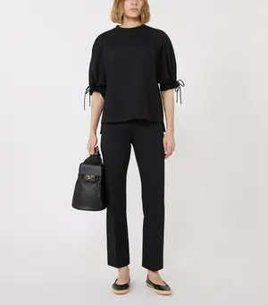 Max Mara Cotton-blend Straight Trousers