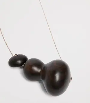 Max Mara Ebony Pendant Chain Necklace - Brown