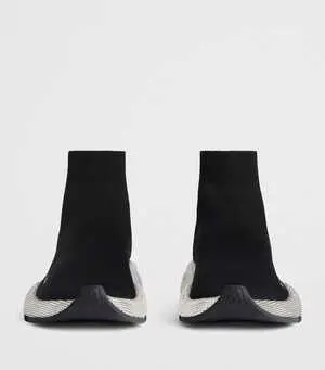 Balenciaga Rhinestone-embellished Speed High-top Sneakers