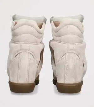 Isabel Marant Étoile Suede Bekett Wedge Sneakers - Beige