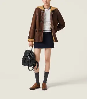 Miu Miu Lambskin Duffle Coat