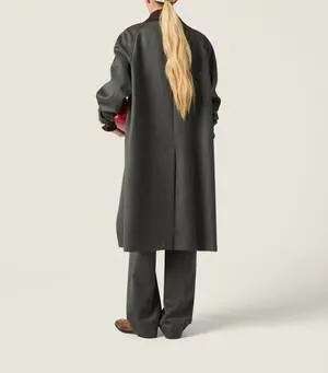 Miu Miu Wool Contrast-collar Coat