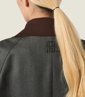 Miu Miu Wool Contrast-collar Coat