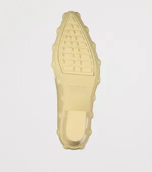 Bottega Veneta Curved-toe Gondola Clog Mules 65 - Yellow