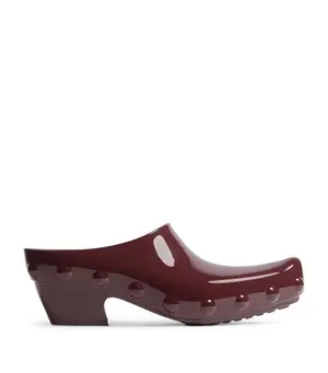 Bottega Veneta Curved-toe Gondola Clog Mules 65 - Red
