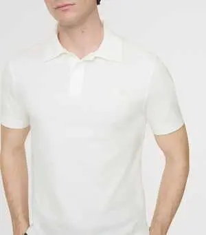 Burberry Cotton Polo Shirt With Knight Emblem - White