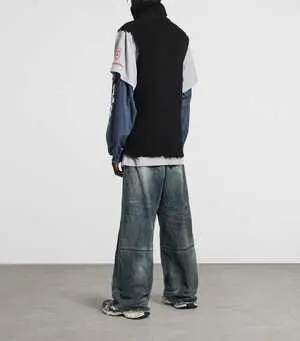 Balenciaga Hybrid Layered Quarter-zip Sweater