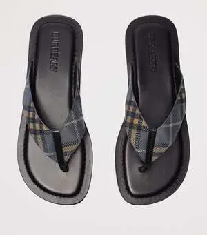 Burberry Pavilion Check Sandals - Blue