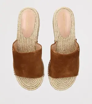 GIANVITO ROSSI Suede Wedge Sandals