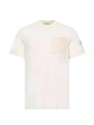 Moncler Paisley Print Cotton T-shirt - White