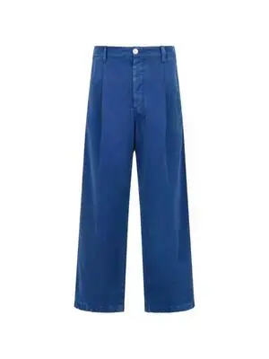Marni Cotton Wide-leg Trousers - Blue