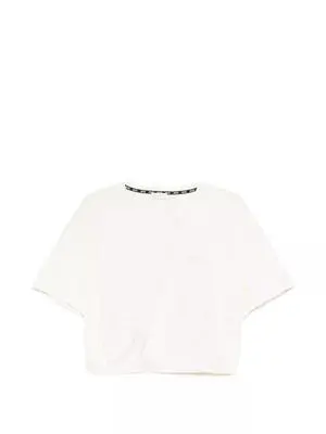 Liu Jo Cropped Cotton T-shirt - Neutrals
