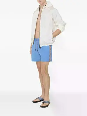 Burberry Check-trim Swim Shorts - Blue