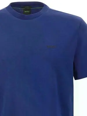BOSS Logo-print Crew-neck T-shirt - Blue