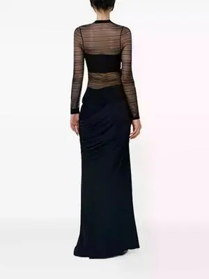 Christopher Esber Sheer-paneled Draped Top