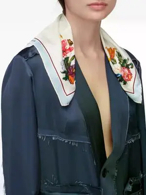 MAISON MARGIELA Floral Silk Scarf - White