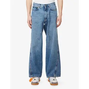 Off-White Flared-leg Denim Jeans - Light Medium Blue