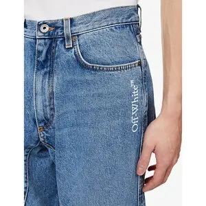Off-White Flared-leg Denim Jeans - Light Medium Blue