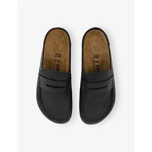 BIRKENSTOCK Naples Leather Clogs - Black Leather