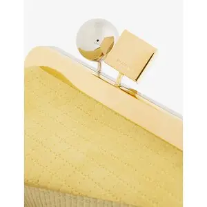Jacquemus The Salon Maïs Leather Clutch Bag - Yellow / Corn