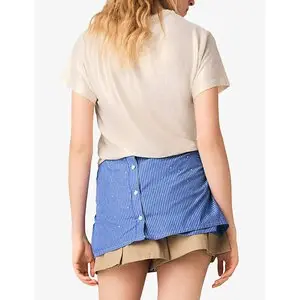 Maje Short-sleeved Metallic Lamé T-shirt - Gold