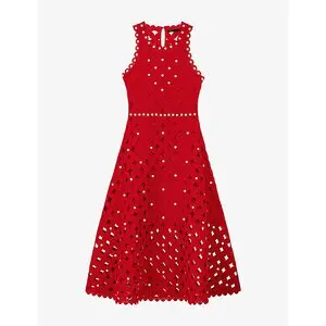 Maje Sleeveless Sequin-embellished Woven Midi Dress