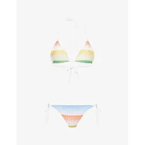 Missoni Zig Zag Raschel-Knit Bikini Set Multicolor