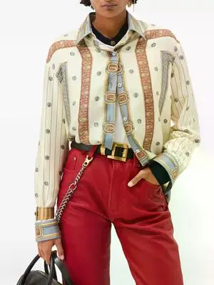 Versace Printed Silk Twill Shirt