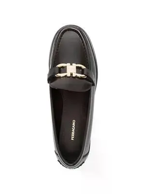 FERRAGAMO Gancini Loafers - Brown
