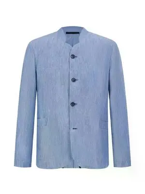 Giorgio Armani Light Band Collar Buttoned Blazer