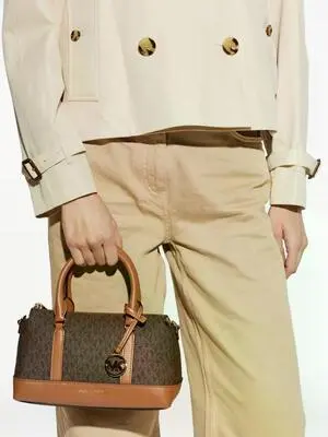 Michael Kors Small Andie Logo-charm Tote - Brown