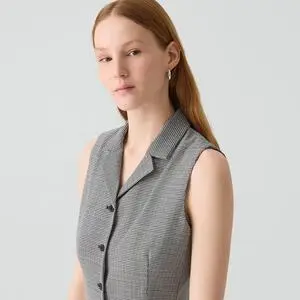 Theory Wool-blend Shirt Mini Dress - Black Multi