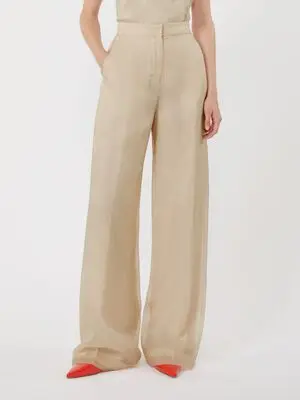 Max Mara Silk Organza Trousers - Sand