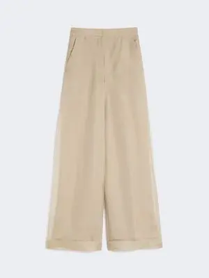 Max Mara Silk Organza Trousers - Sand