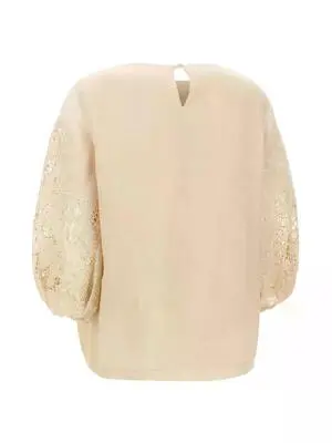 Max Mara Macramé Sleeve Blouse