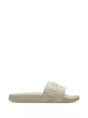 ALLSAINTS Logo-embossed Slip-on Slides - White